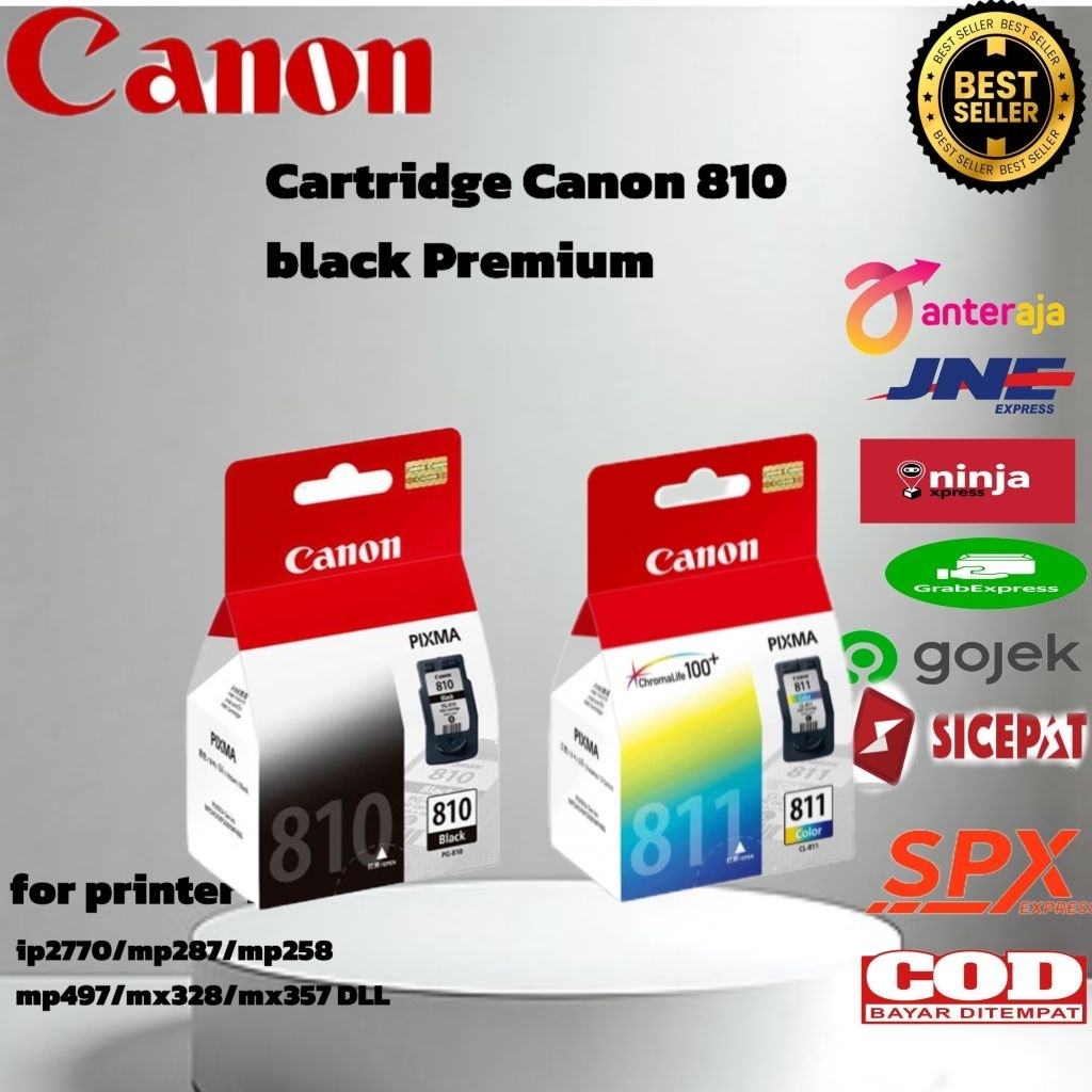 Jual cartridge Tinta canon 810 black +811 color premium | Shopee Indonesia