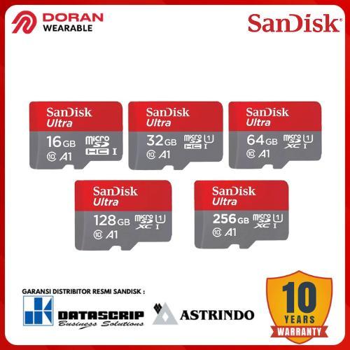 Jual Micro SD Sandisk SDHC SDXC UHS-I Ultra Class10 A1 140Mbps 16GB/32GB/64GB/128GB - Garansi ...