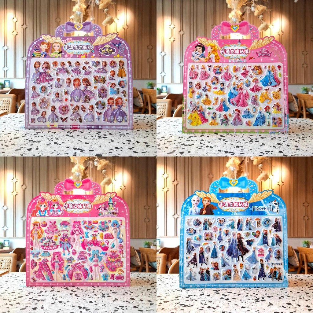 Jual [DH88] Tas Sticker Gambar Tempel Stiker Timbul Anak Karakter ...