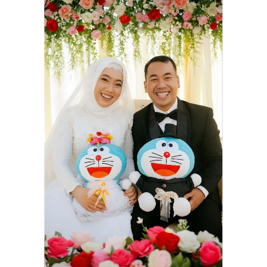 Jual Boneka pengantin Doraemon wedding doll Doraemon premium | Shopee ...
