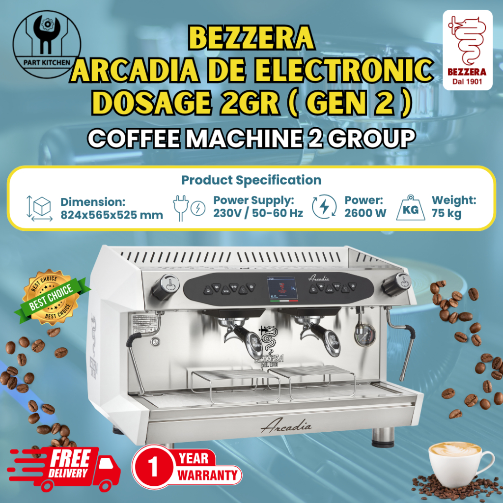 Jual Bezzera Coffee Machine Arcadia DE PID 2 Group GEN2 Mesin Kopi ...