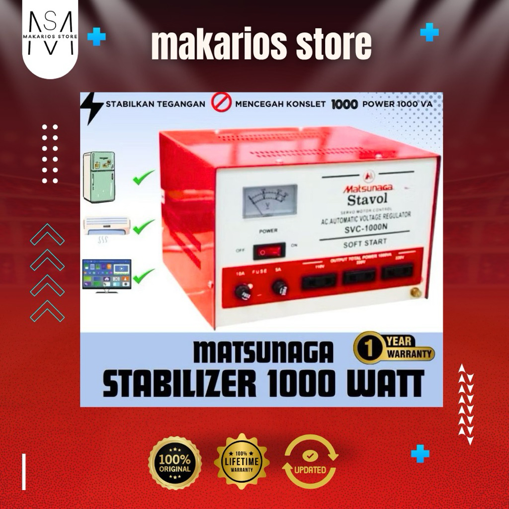 Jual Stabilizer Matsunaga 1000watt Stavol Listrik | Shopee Indonesia