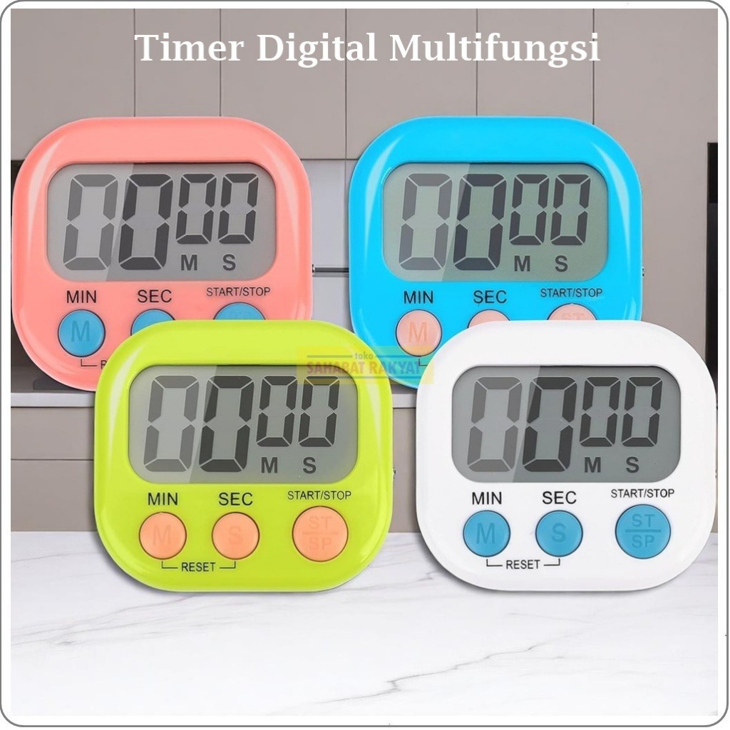 Jual Timer Digital Magnet Timer Alarm Dapur Belajar Olahraga Digital ...