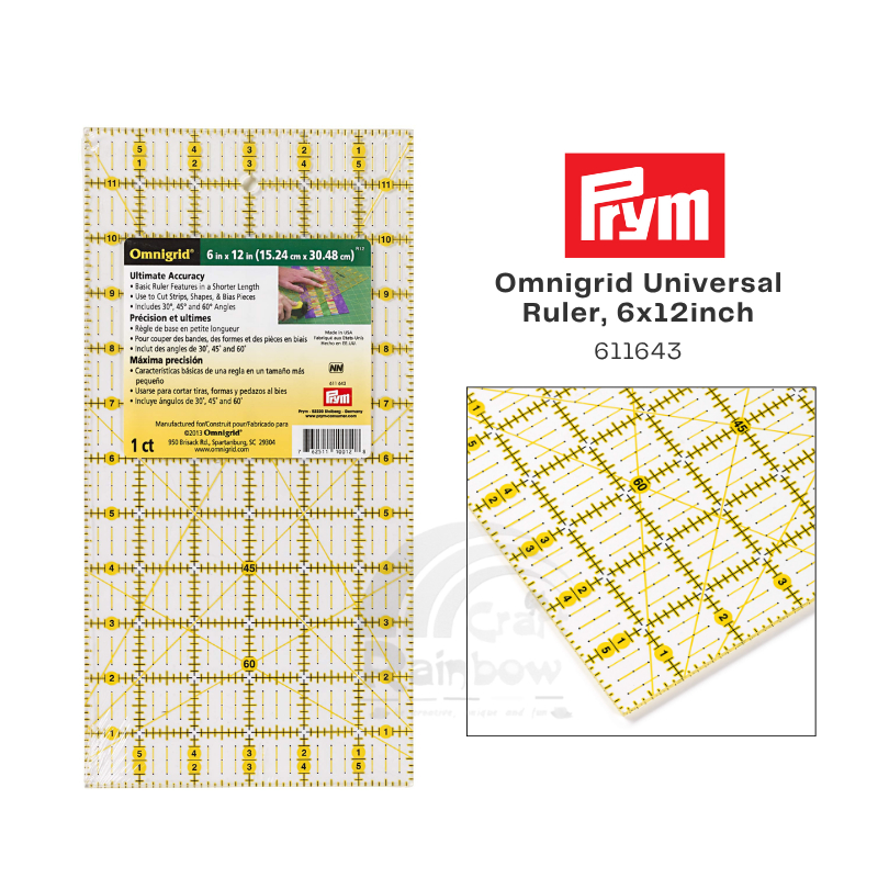 Jual PRYM Penggaris Omnigrid Universal 6 x12 Inch - 611643 | Shopee ...