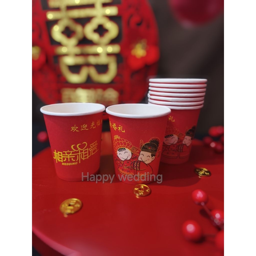 Jual PaperCup Shuangxi 250ml / Papercup Teapai Sangjit (isi 10 pcs ...