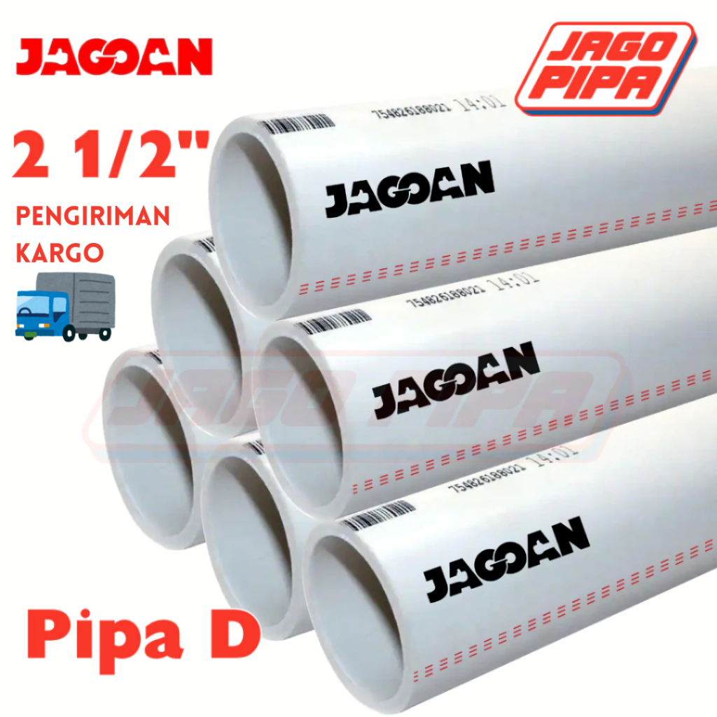 Jual Jagoan Pipa D 2-1/2 Inch PVC MOF 4 Meter Paralon Putih Pralon 2-1/ ...