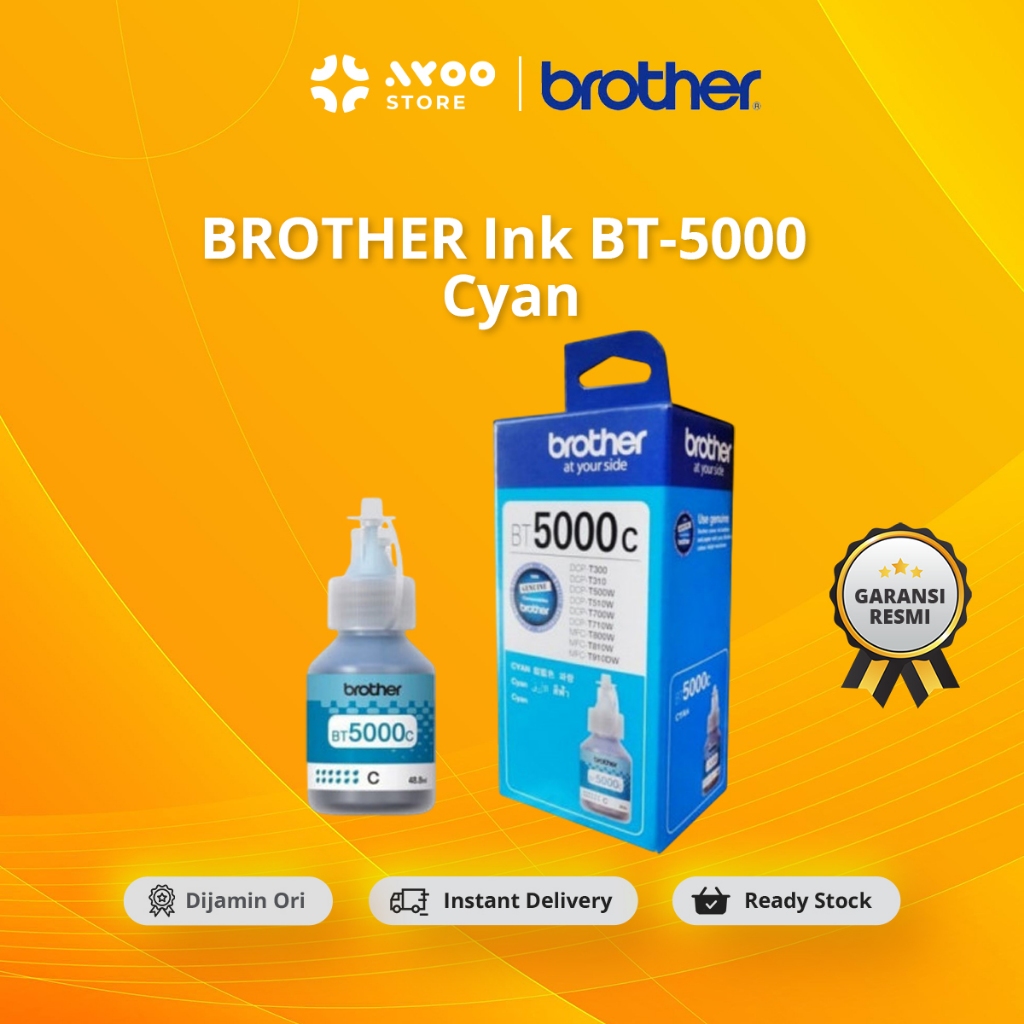 Jual Tinta BROTHER BT-5000 Cyan Original Ink BT5000 C Garansi Resmi Printer DCP T220 DCP T420W ...