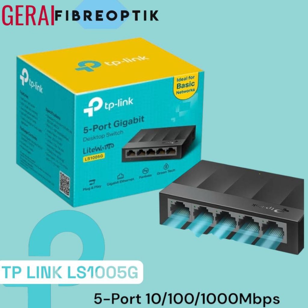 Jual TP Link 5 Port LS1005G Gigabit Desktop Switch Hub LS1005G - GFO | Shopee Indonesia