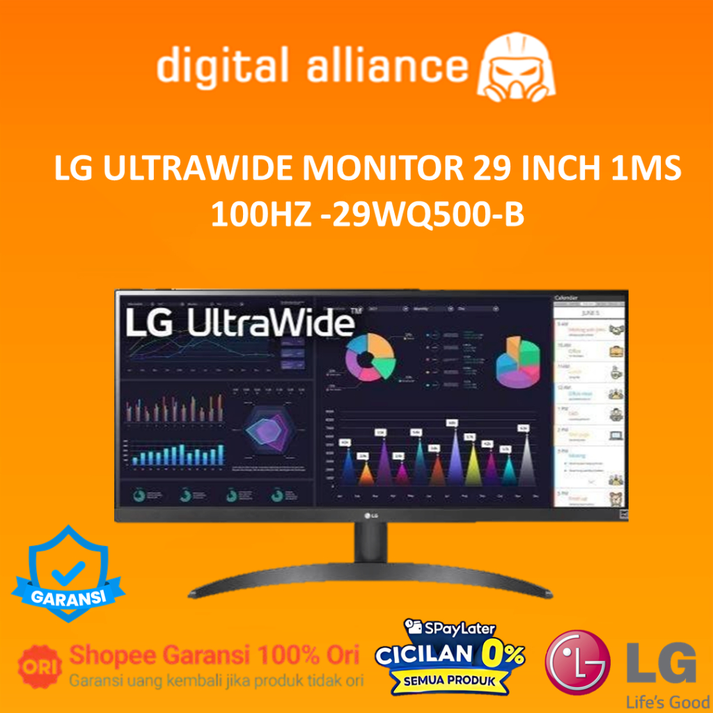 Jual LG ULTRAWIDE MONITOR 29 INCH 29WQ500-B IPS WFHD 1080P 1MS 100HZ ...