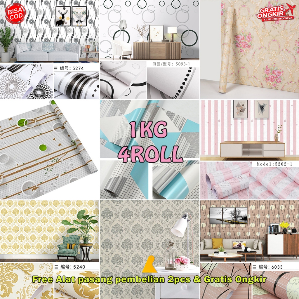 Jual [COD] TERLARIS WALLPAPER STICKER DINDING WALPAPER STIKER MOTIF ...