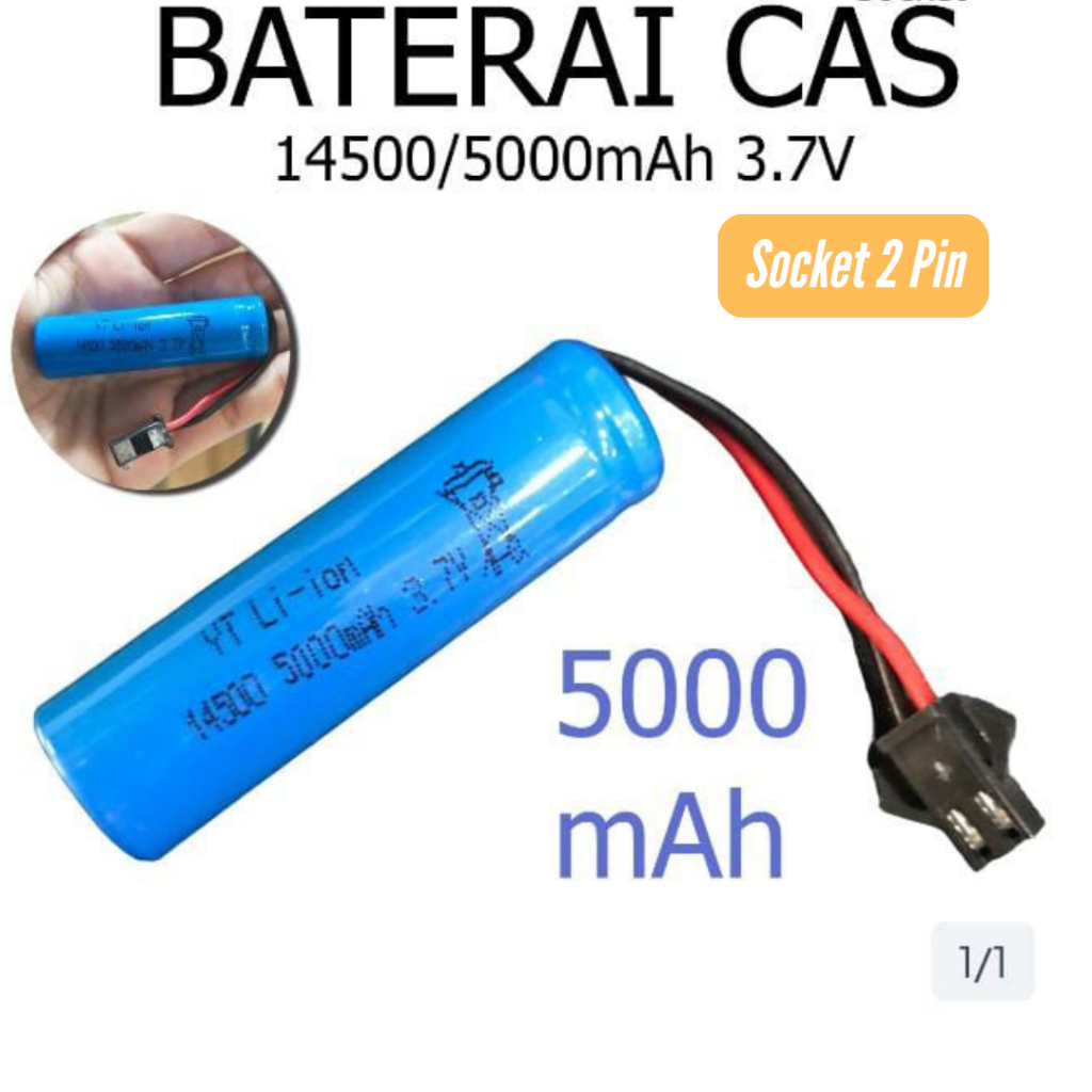 Jual Promo Harga Termurah!! Baterai 3.7 Volt 5000MAH Tipe 14500 3.6 ...