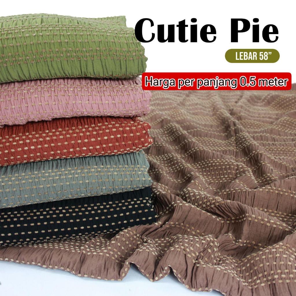 Jual Multi Kain cutie pie plisket fashion harga per 0,5 meter eceran ...