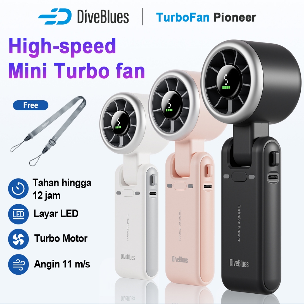 Jual Diveblues Kipas portable Mini 29900RPM Kipas portable Genggam High ...
