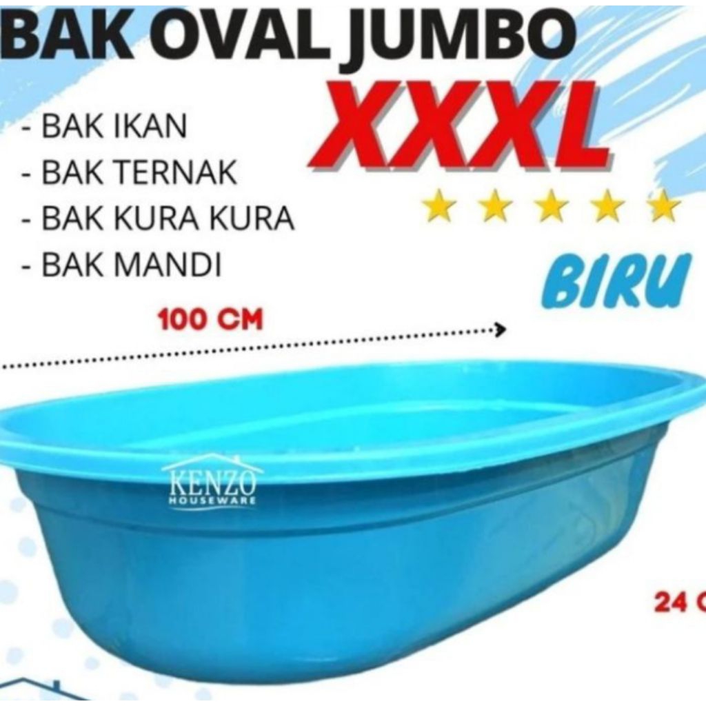 Jual Bak Jumbo Plastik Oval Taiwan – Multi Fungsi untuk Ikan, Ternak ...