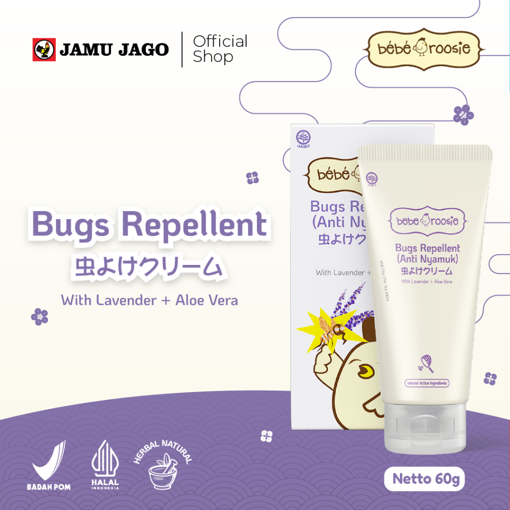 Jual Bugs Repellent Bebe Roosie Cream Anti Nyamuk Aroma Lavender by ...