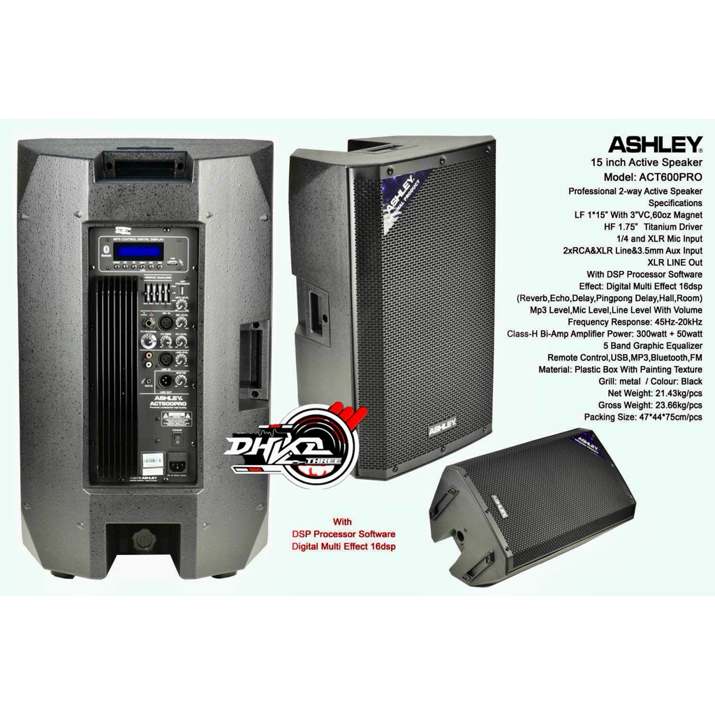 Jual Speaker-Salon Aktif Ashley ACT600PRO Original 15 inch / SPEAKER AKTIF ACT 600 PRO 15 Inch ...