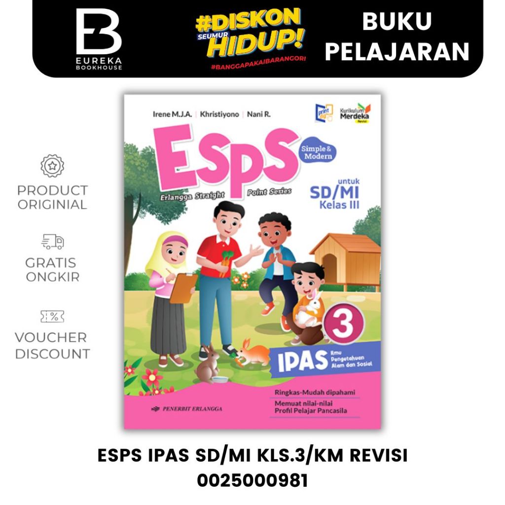 Jual BUKU ERLANGGA - ESPS IPAS SD/MI KELAS 3 - KURIKULUM MERDEKA REVISI | Shopee Indonesia