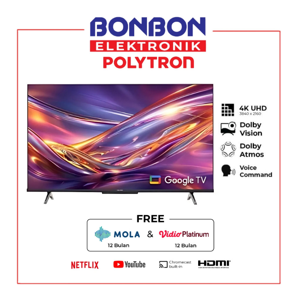 Jual Polytron LED Smart Google TV 50 Inch PLD-50UG5059 / 50UG5059 4K UHD - Youtube, Netflix ...