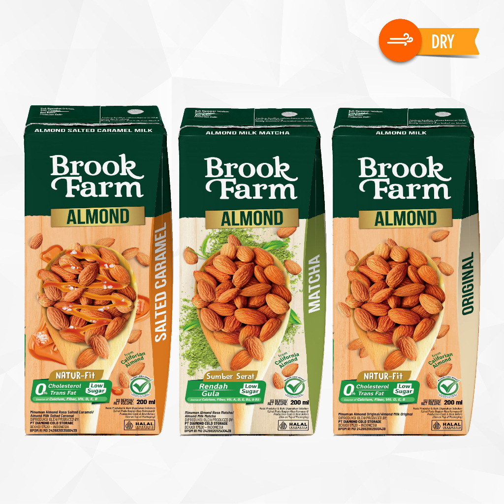 Jual BROOKFARM UHT ALMOND 200 ML | Shopee Indonesia