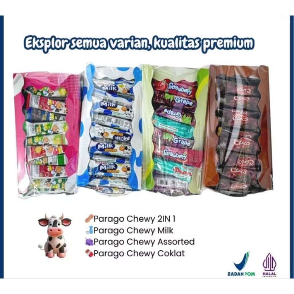 Jual PARAGO CHEWY BOX ANEKA RASA ISI 80 PCS | Shopee Indonesia