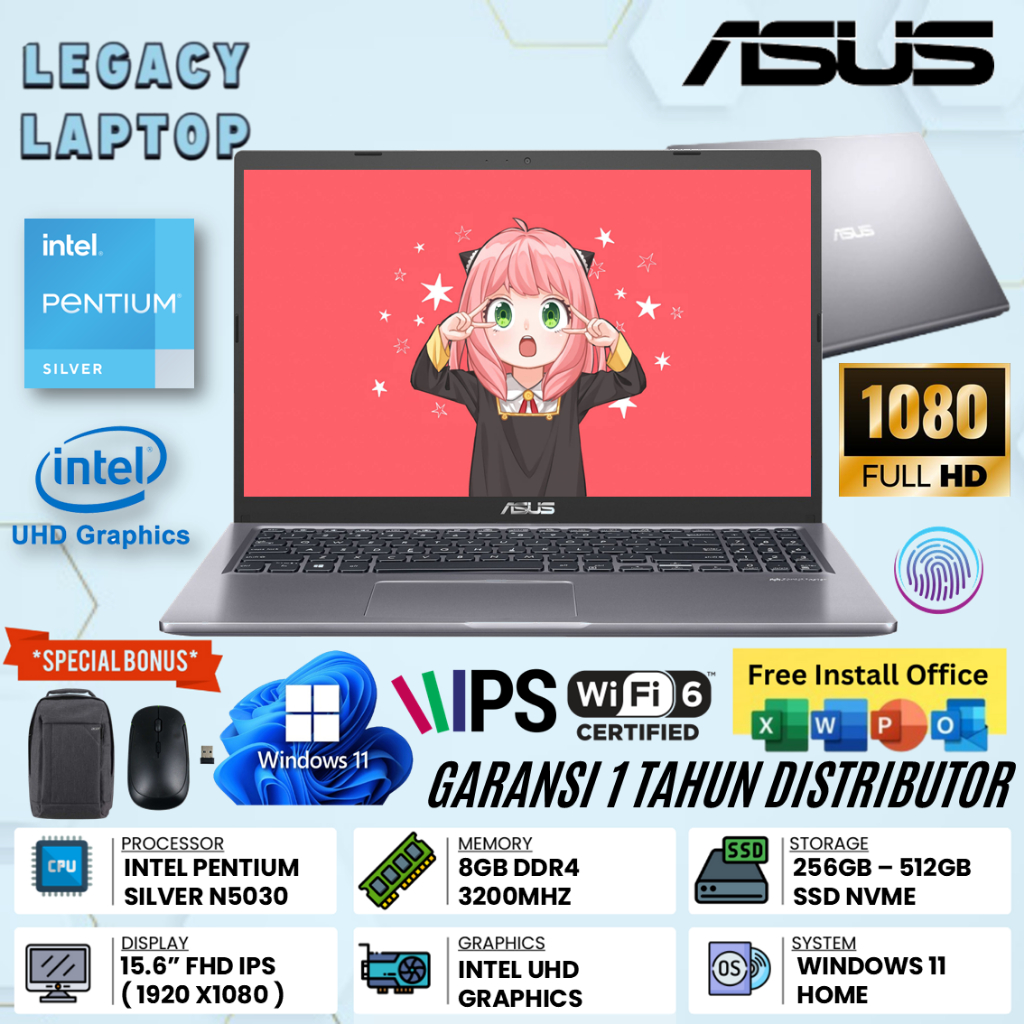 Jual Laptop Asus Vivobook 15 X515MA Intel Pentium Silver N5030 Ram 8GB ...