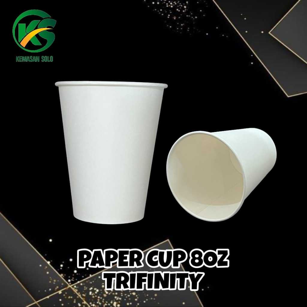 Jual Gelas Kertas 8 Oz (240ml) TRIFINITY ISI 50 Trifinity Hot Paper Cup ...