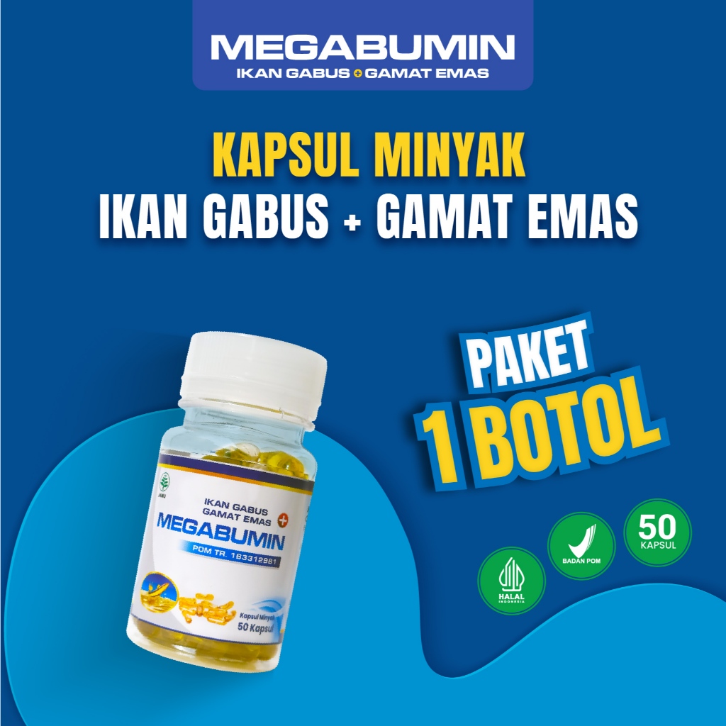Jual Megabumin - Suplemen Kapsul Minyak Ikan Gabus Kutuk Gamat Emas BPOM Obat Luka Pasca Operasi ...
