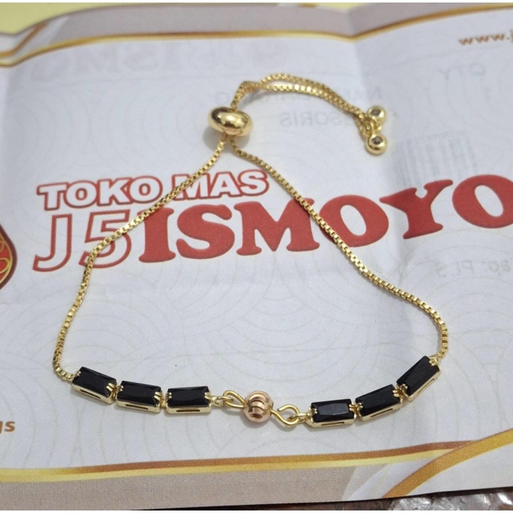 Jual Gelang Serut Batu Kotak Hitam Mrican 0,1gram Semar Ismoyo J5 ...