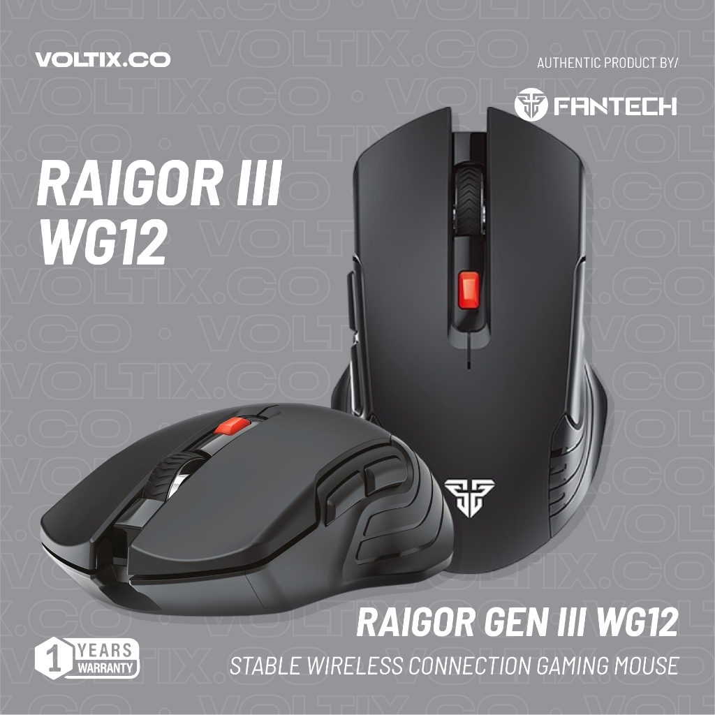 Jual Fantech WG12 RAIGOR Gen III Wireless Gaming Mouse | Shopee Indonesia