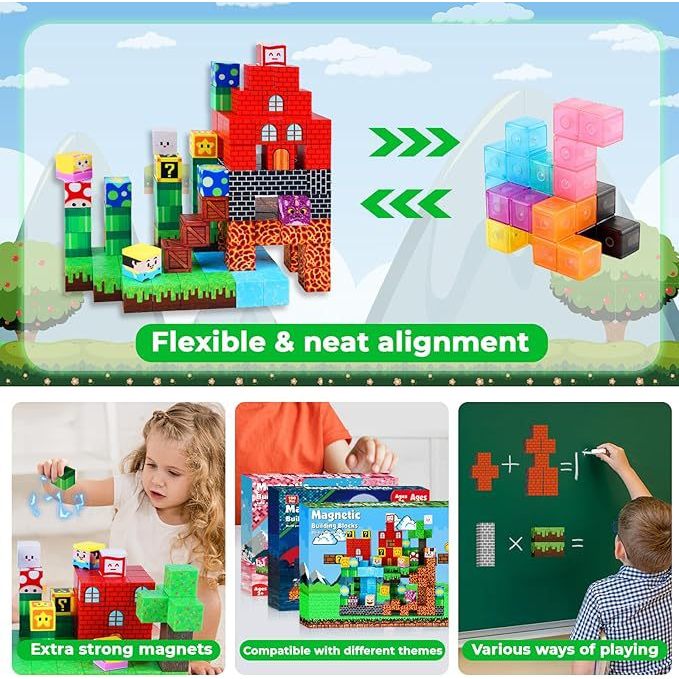 Jual MAINAN ANAK DIY PUZZLE Minecraft. MARIO SET roblox 4D Cubes ...