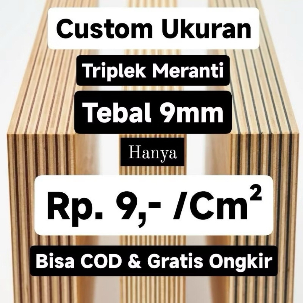 Jual 9mm Custom Ukuran Triplek Halus Meranti Plywood Multiplek | Shopee ...
