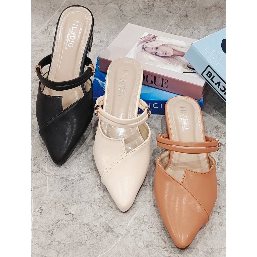 Jual Sandal Wanita Termurah Hak 3cm FILADIO(tali dua) | Shopee Indonesia