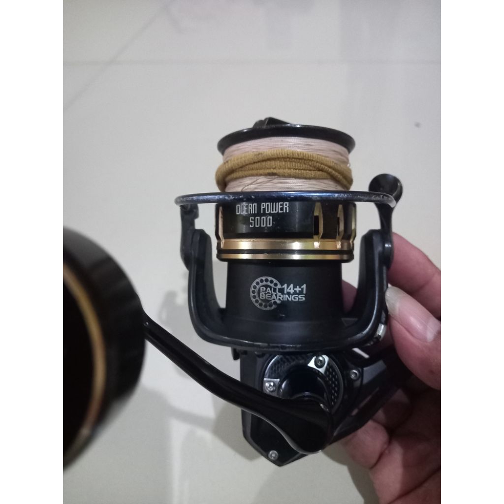 Jual reel gtech ocean power 5000 putaran sangat halus minus pemakaian ...