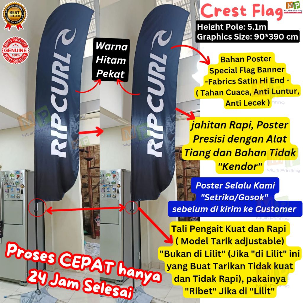 Jual Tiang Beach flag banner-Tiang Umbul umbul 5m-Flying banner custom ...