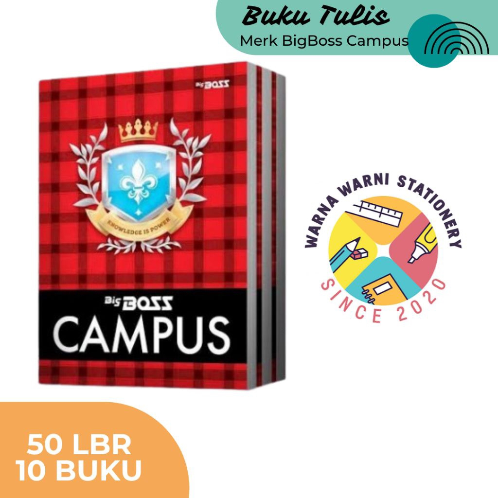 Jual Buku Tulis Big Boss Ukuran Boxy 50 lembar | 10 buku ( 1 pax ...