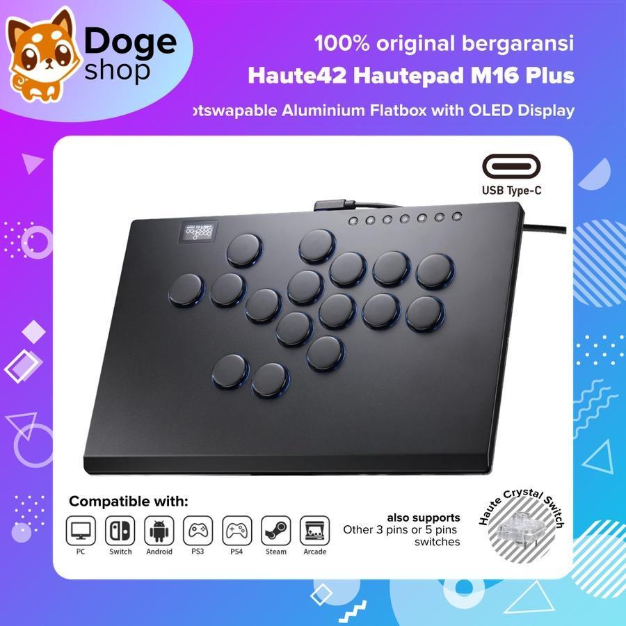 Jual Haute42 Hautepad M16 Plus Aluminium Flatbox Arcade Stick Pad Hitbox for PC XBOX PS3 PS4 ...