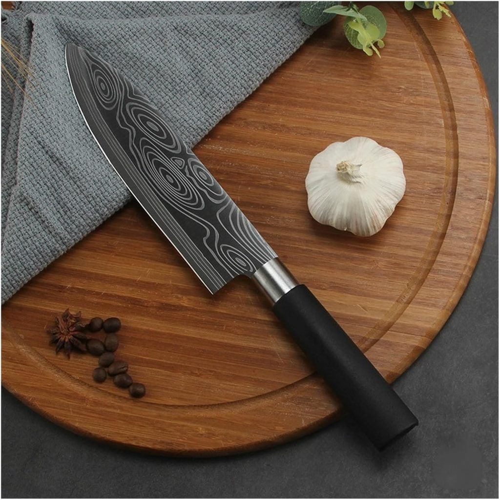 Jual Pisau Dapur Tajam Motif Damaskus Asli Bahan Stainless Steel ...