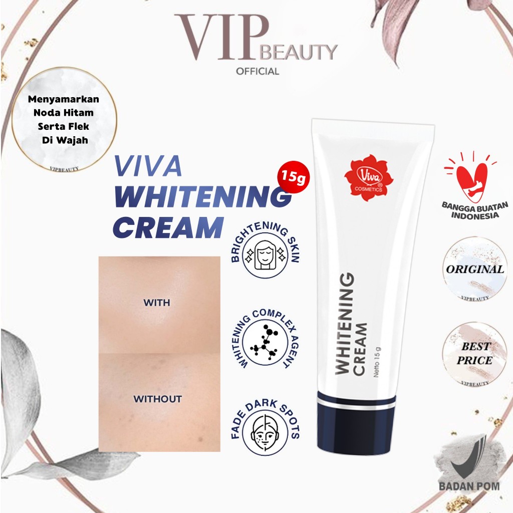 Jual VIVA Whitening Cream 15g - Mencerahkan Flek Hitam | Shopee Indonesia