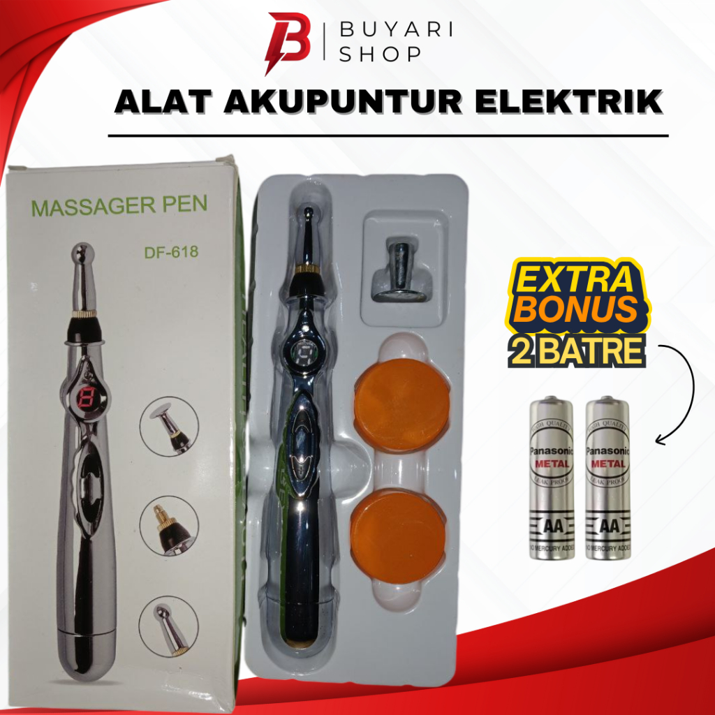 Jual BONUS 2 BATERAI!! PULPEN AKUPUNTUR LASER PENA PIJAT TERAPI ...