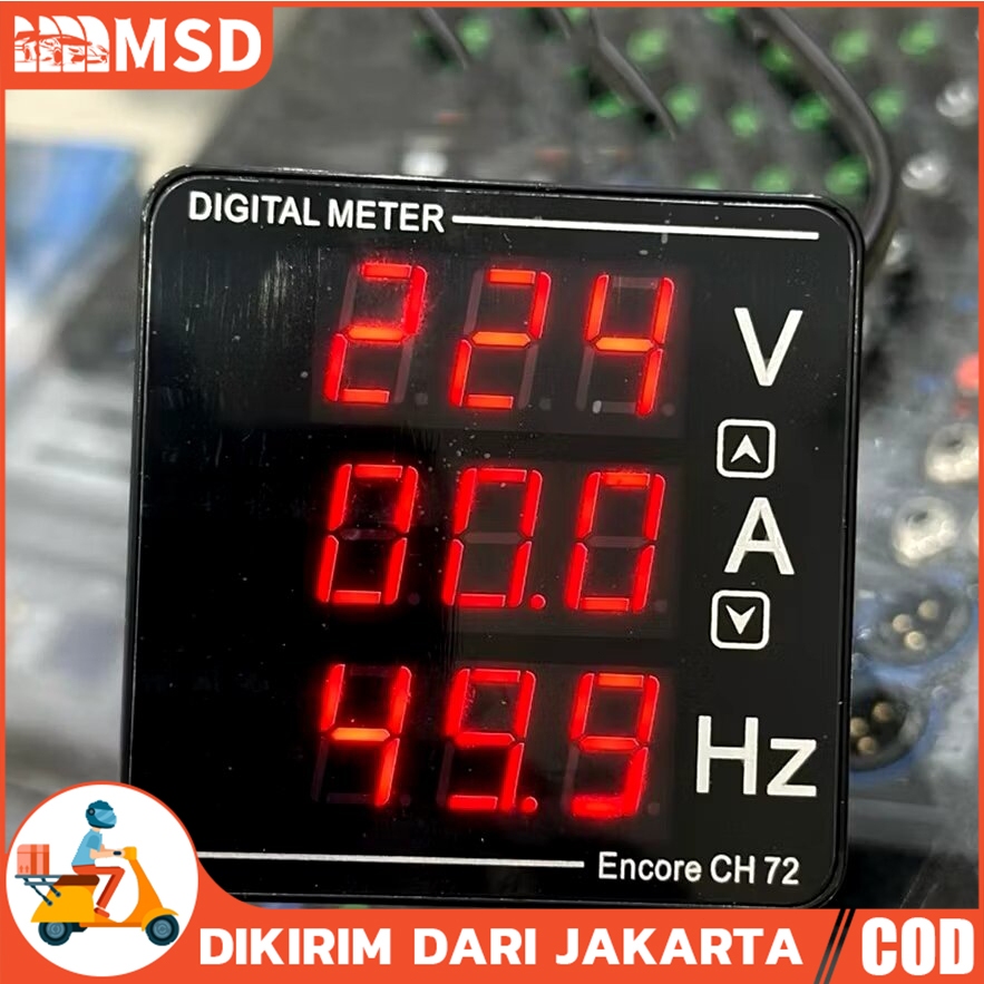 Jual Digital Voltmeter Ampere Meter HZ Meter 3in1 Volt Amper HZ 500V ...