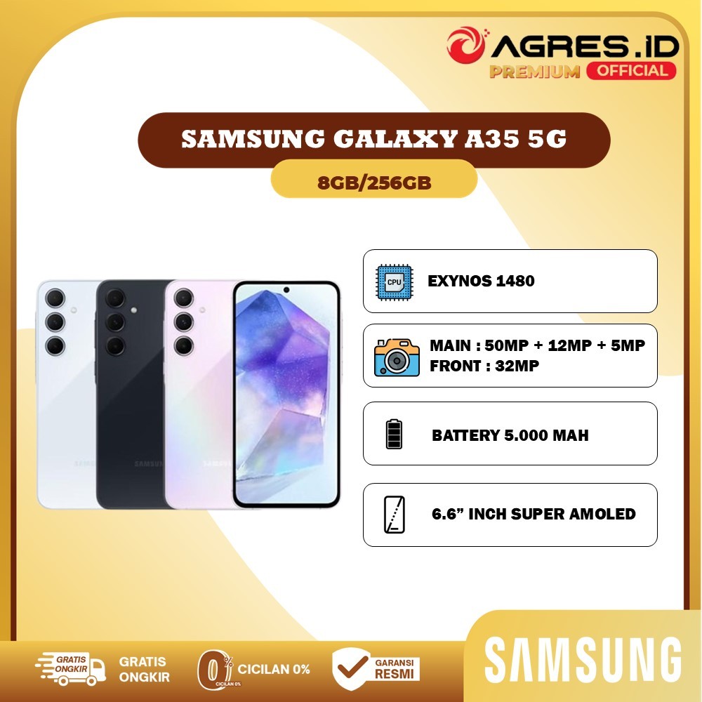 Jual Samsung Galaxy A35 5G 8GB/256GB Garansi Resmi Samsung Indonesia | Shopee Indonesia