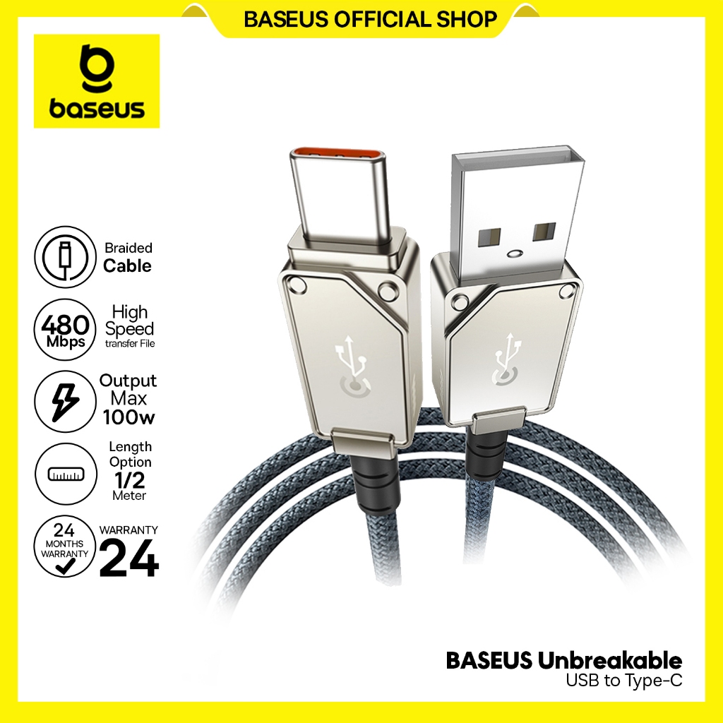 Jual Baseus Unbreakable Series Fast Charging Data Cable USB to Type-C ...
