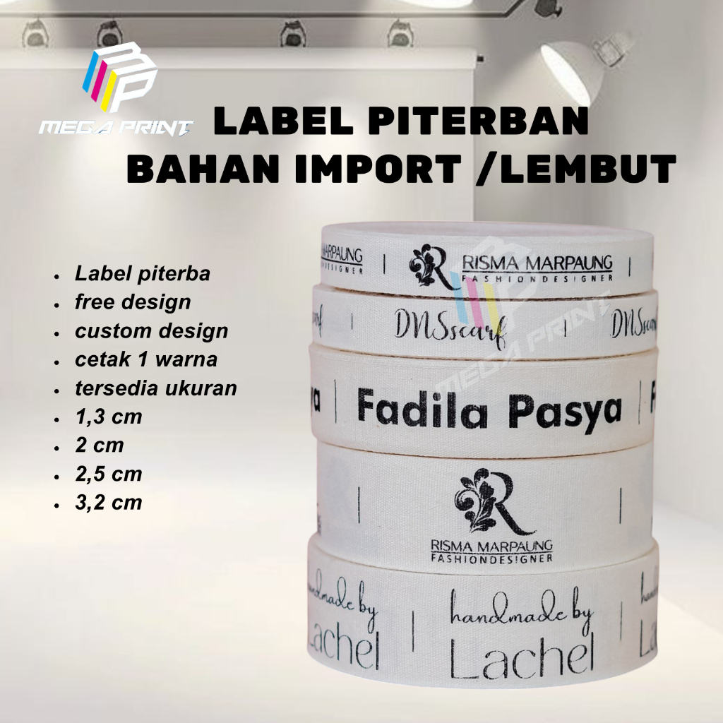 Jual 200 pcs label katun / label hijab / label masker / katun cream ...
