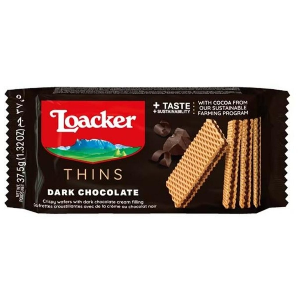 Jual Loacker Thins Dark Chocolate (37,5 g) | Shopee Indonesia