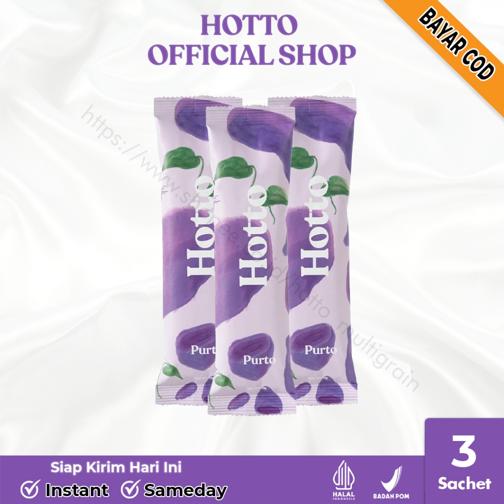 Jual HOTTO PURTO 1 POUCH 16 SACHET BPOM HALAL MULTIGRAIN HOTO HALAL ...