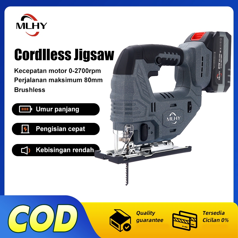 Jual MLHY Mesin Gergaji Jigsaw Cordless Kayu Electric Jigsaw Brushless ...