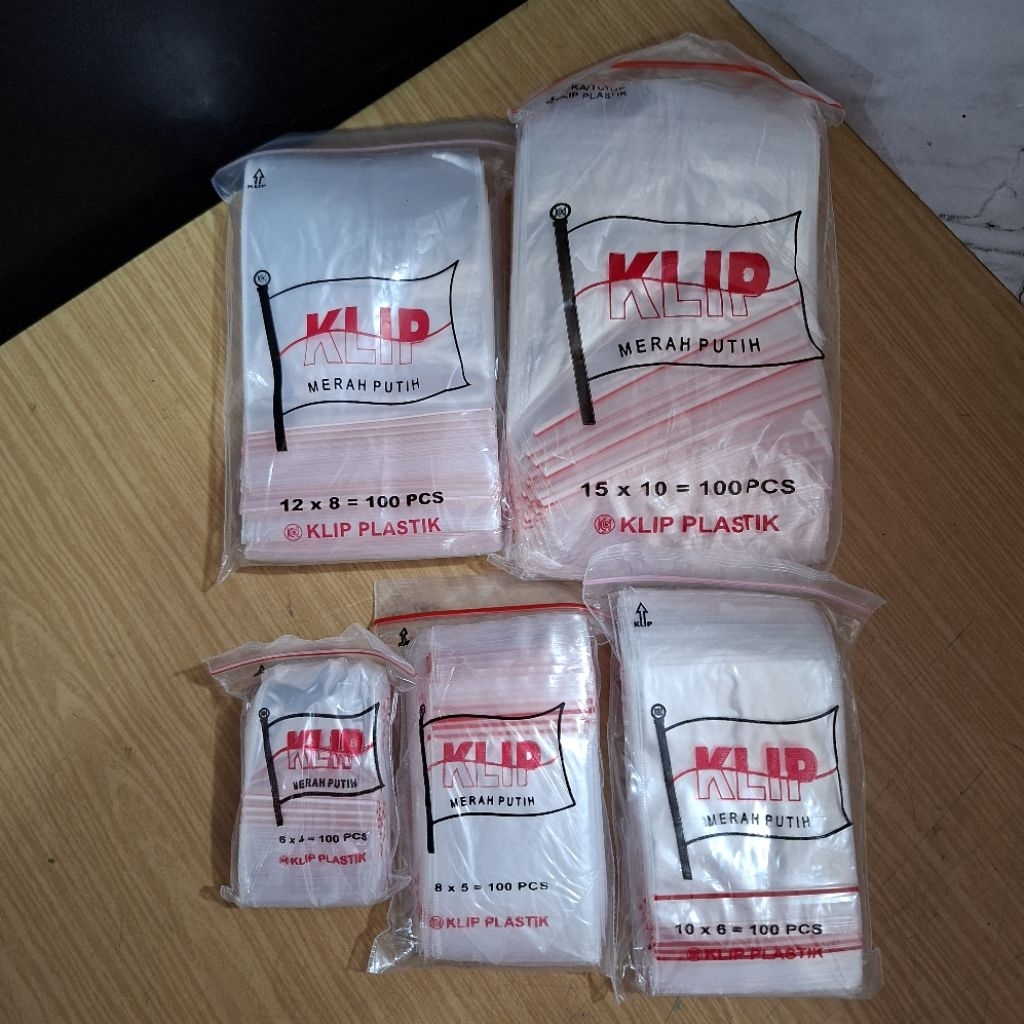 Jual Kantong Plastik KLIP (1 Pack isi 100) 6x4 8x5 10x6 12x8 15x10 ...