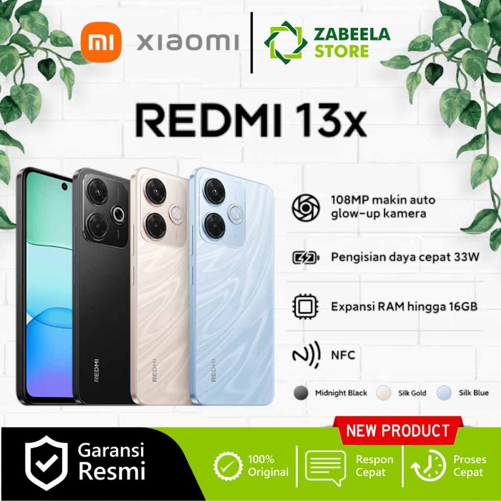 Jual Xiaomi Redmi 13x 8GB/128GB 8GB/256GB Garansi Resmi Xiaomi ...