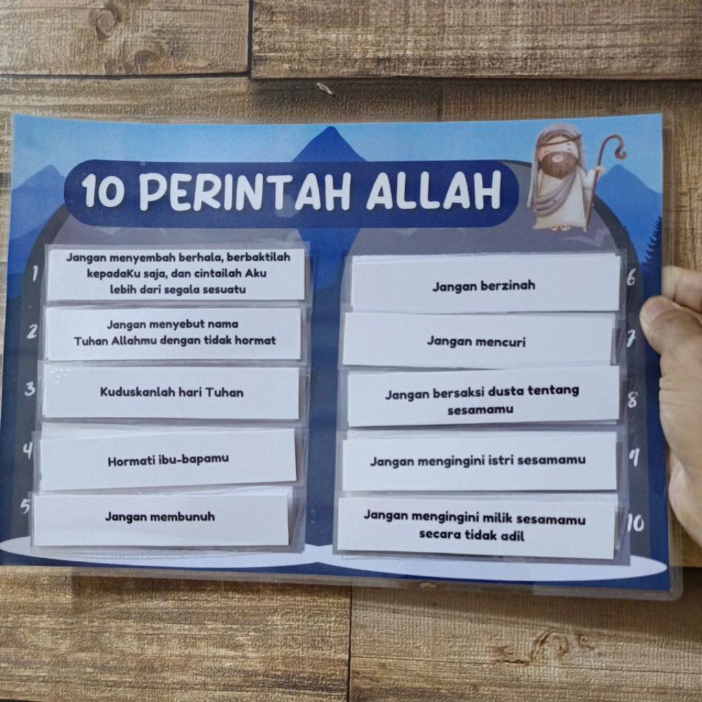 Jual MEDIA BELAJAR PUZZLE 3D MATERI ALKITAB 10 PERINTAH ALLAH | Shopee ...