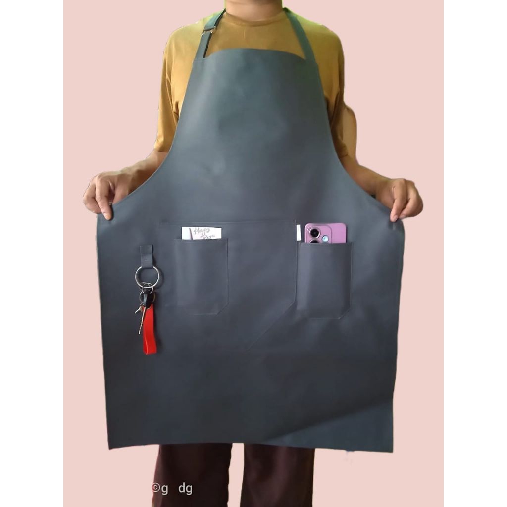 Jual Celemek Apron Memasak Pria/Wanita Model 3 Saku Waterproof | Shopee ...
